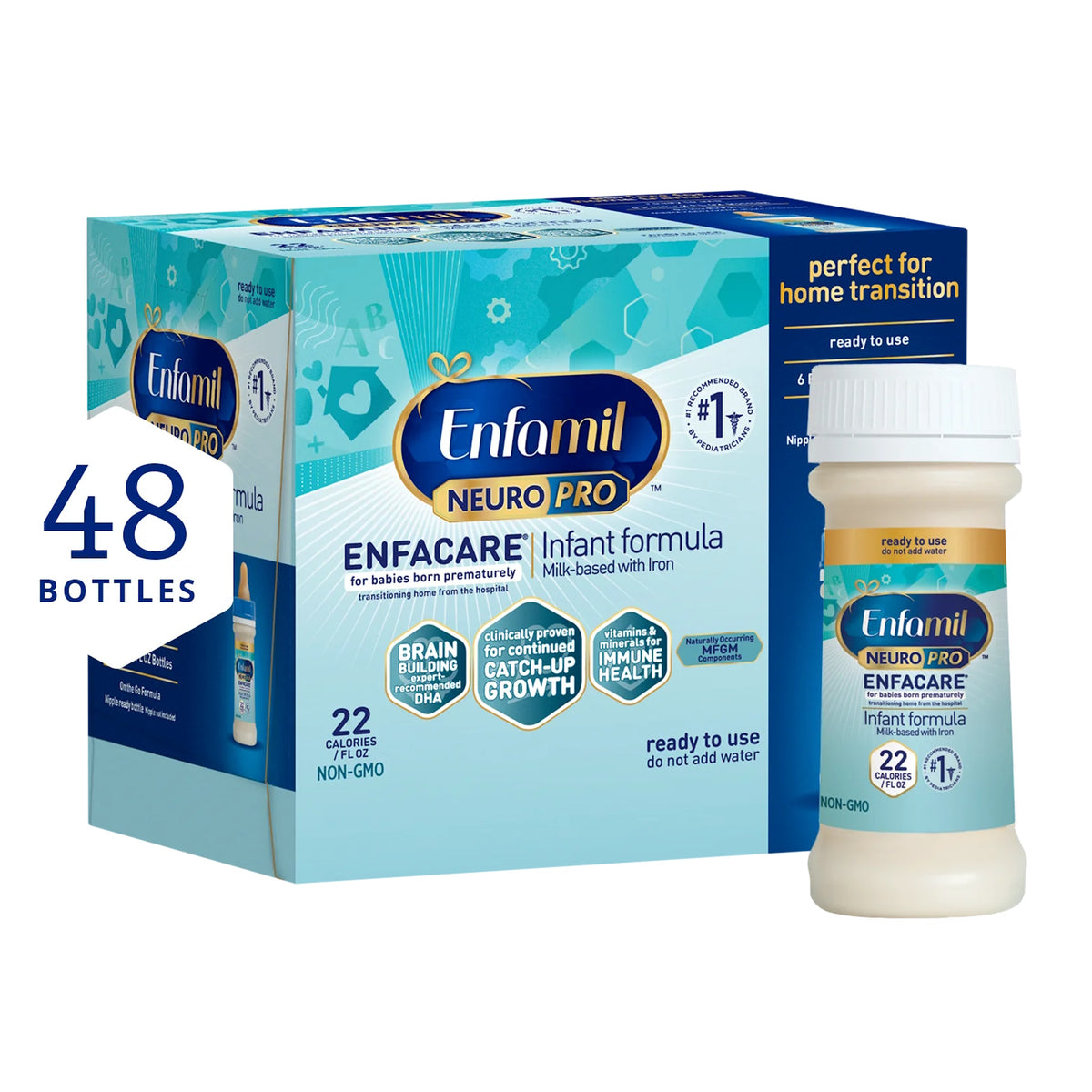 Enfamil NeuroPro EnfaCare Premature Formula, Unflavored, 2oz Bottle ...