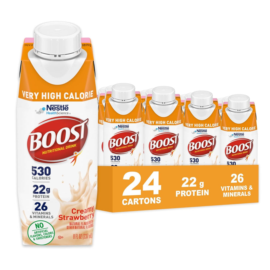 Nestle Boost Very High Calorie (VHC), Strawberry, 8 oz Carton, CS/24 ...