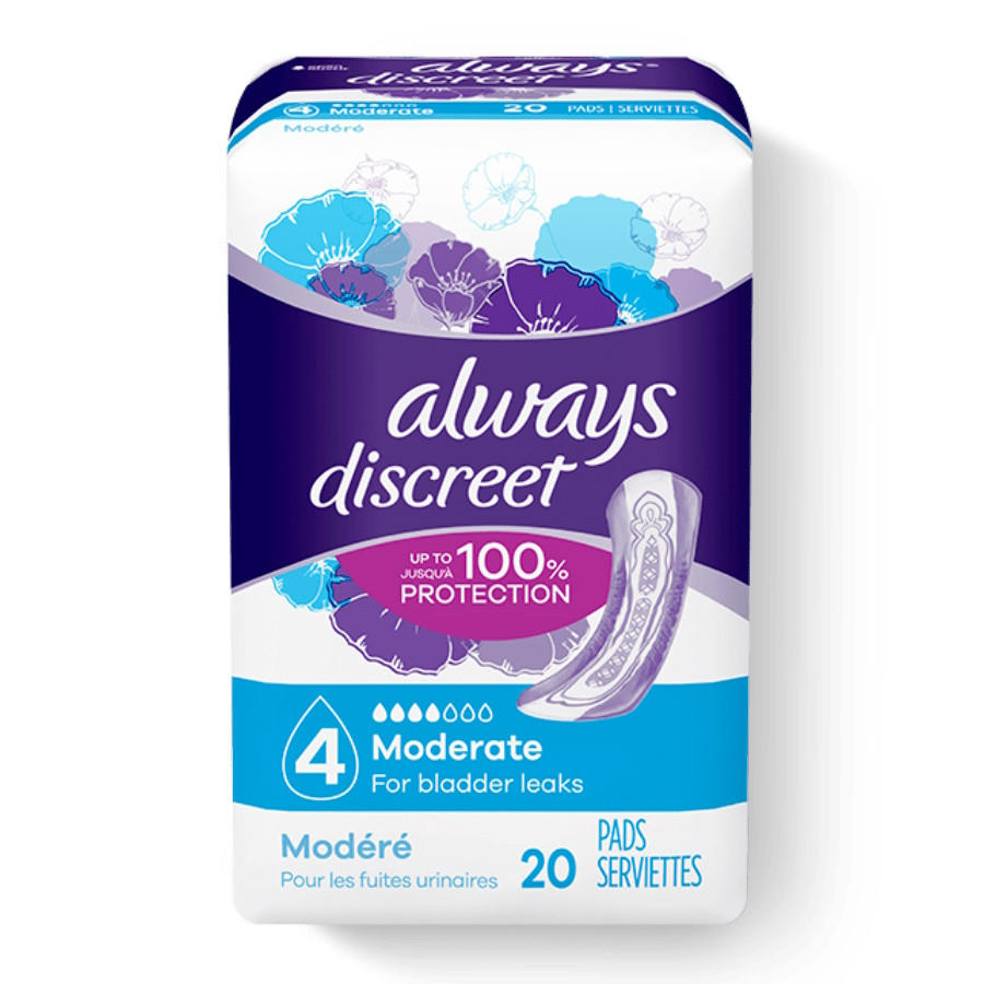 Buy Always Discreet Moderate Pads, 4 Drops – LL Medico