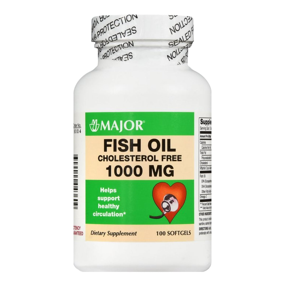 Major Omega 3 Fish Oil Supplement, 1000 mg | LL Medico