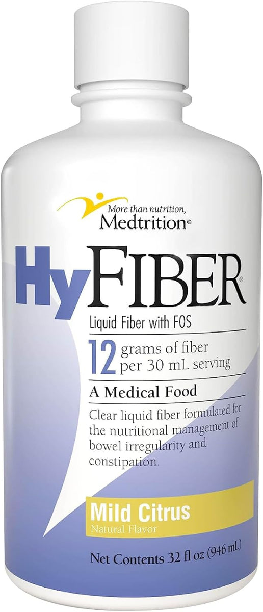 HyFiber Liquid Fiber with FOS, Citrus Flavor, 32 oz Bottle | LL Medico
