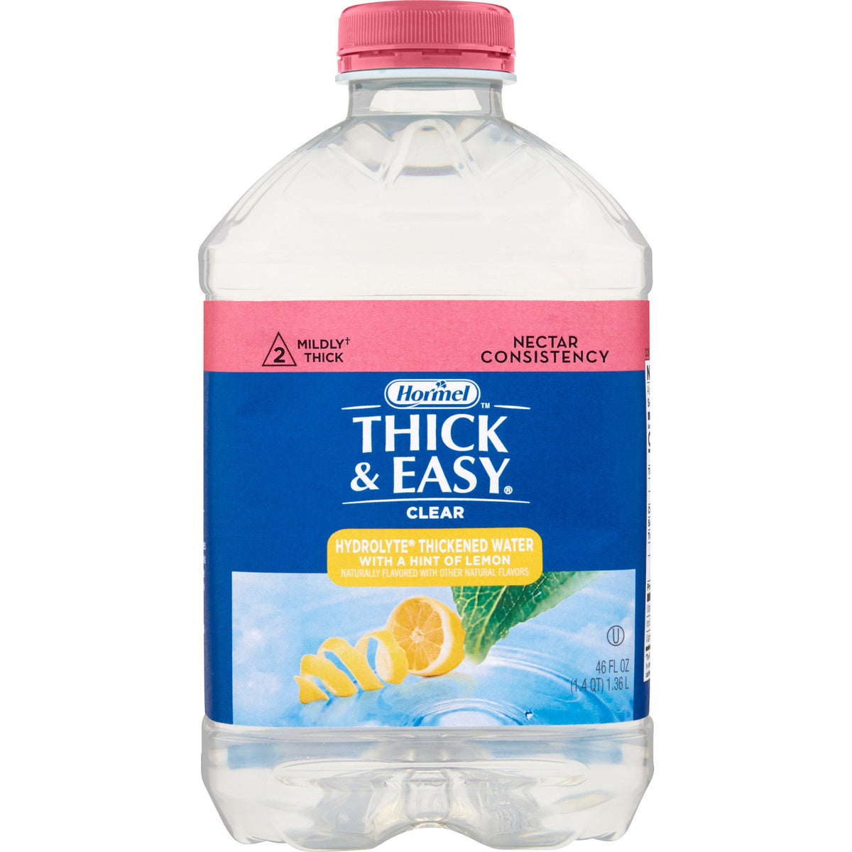 Thick & Easy Hydrolyte Thickened Water, Mildly Thick, Lemon Flavor, 46 ...