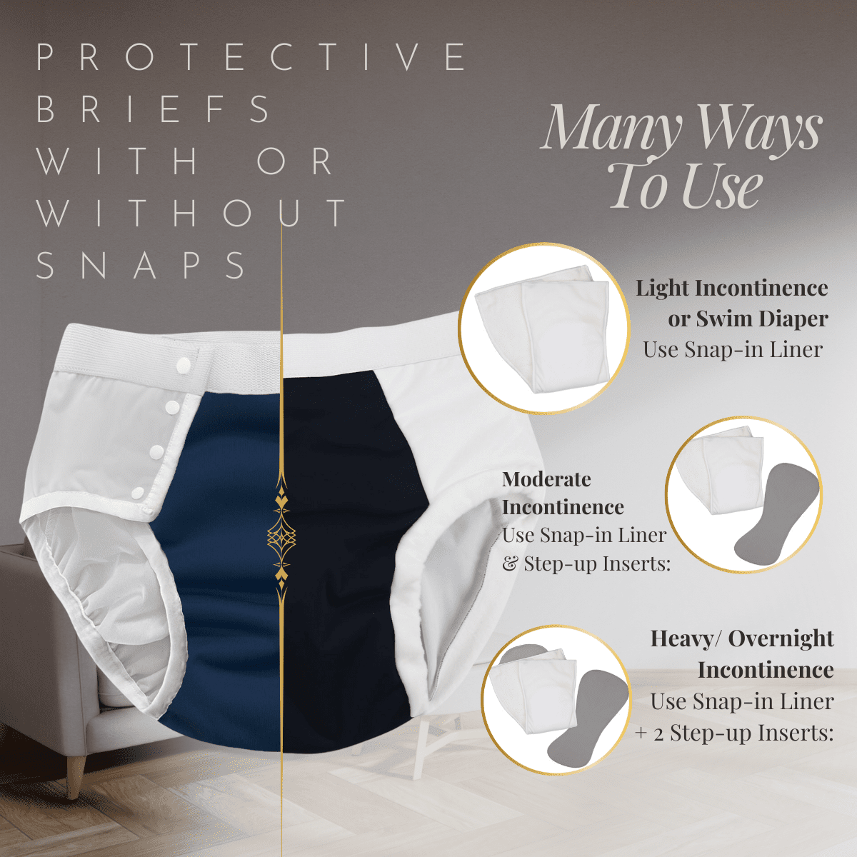 ThreadedArmor Protective Brief Adult Diaper | LL Medico